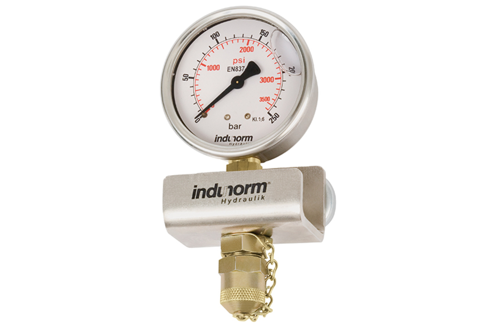 Pressure gauge with magnetic holder
